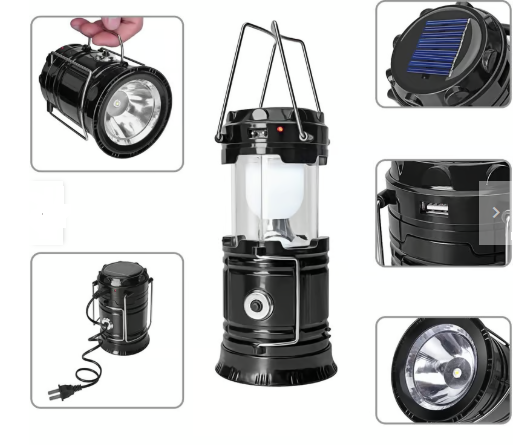 Todo Seller | Linterna Led de Campamento Solar y Batería Recargable